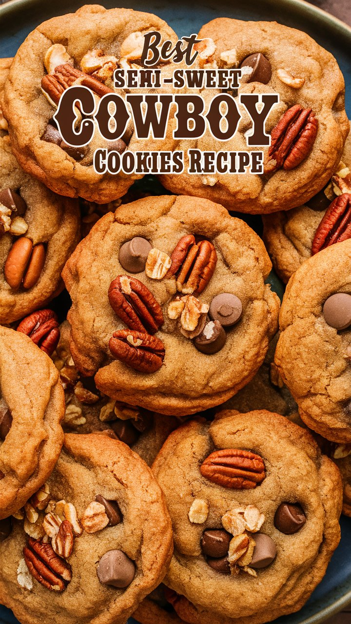 Best Chewy Cowboy Cookies Recipe – Oats, Chocolate, Nuts & a Hint of ...